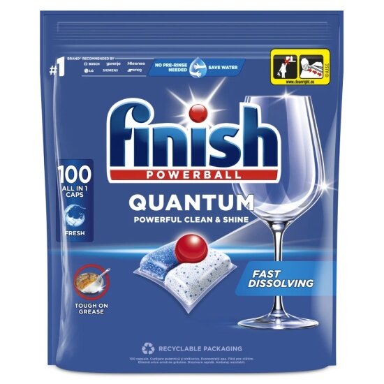 Капсулы для посудомоечных машин Finish QUANTUM, 100 шт