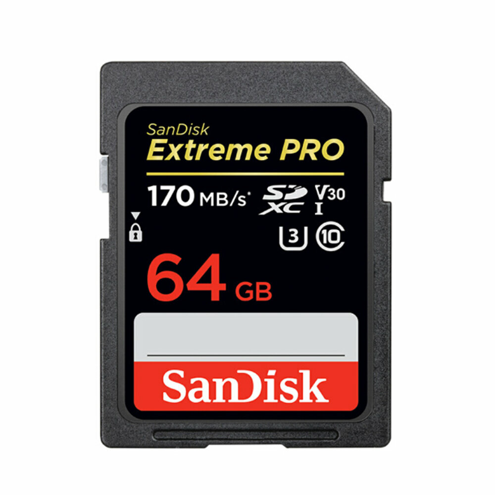 Genuine Original SanDisk Extreme Pro SDXC UHS-1 64GB SD Card U3 C10 V30 4K Memory Card 170MB/s Read 90MB/s Write