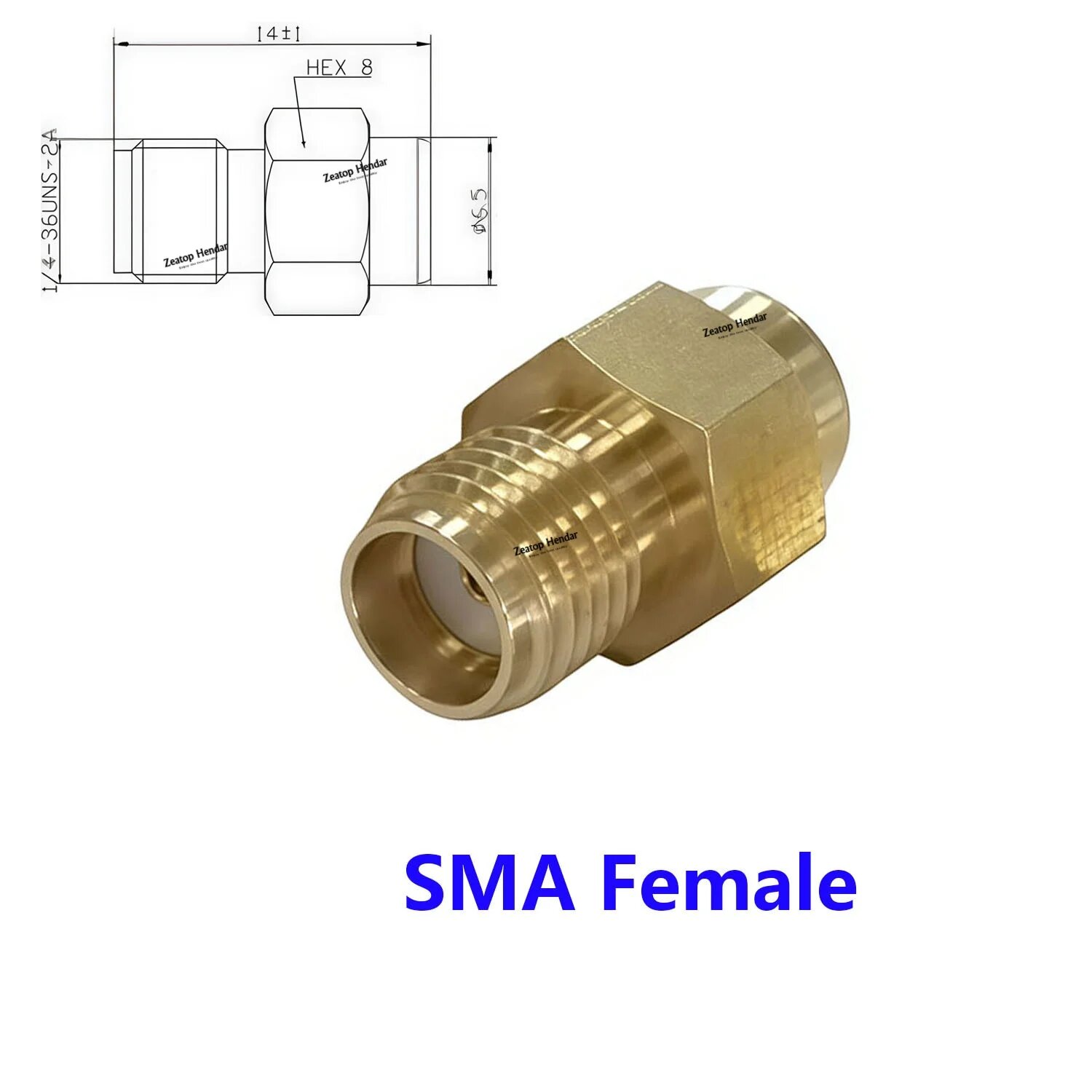 RF Терминатор нагрузки Zeatop Hendar SMA/RP-SMA 2Вт 18ГГц/26.5ГГц 50 Ом 18GHz, SMA Female