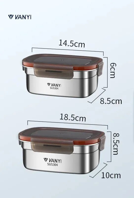 Контейнер пищевой, 0,5 мл, 1,1 мл, 2 шт