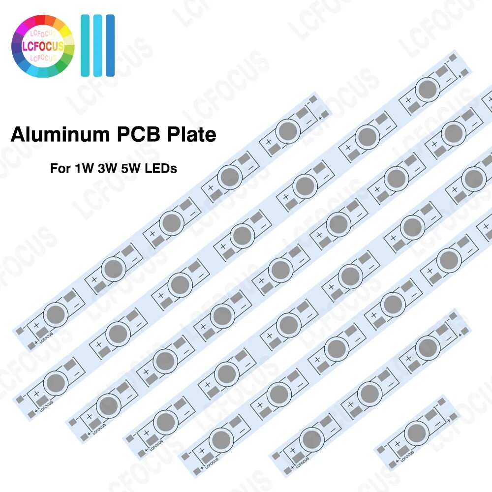 10шт 1Вт 3Вт 5Вт светодиодная алюминиевая подложка 30мм 80мм 130мм 300мм 400мм 500мм печатная плата светодиода, подходит для 1Вт 3Вт 5Вт 7Вт 9Вт 12Вт 15Вт 20Вт светильник для роста растений светильник для аквариума