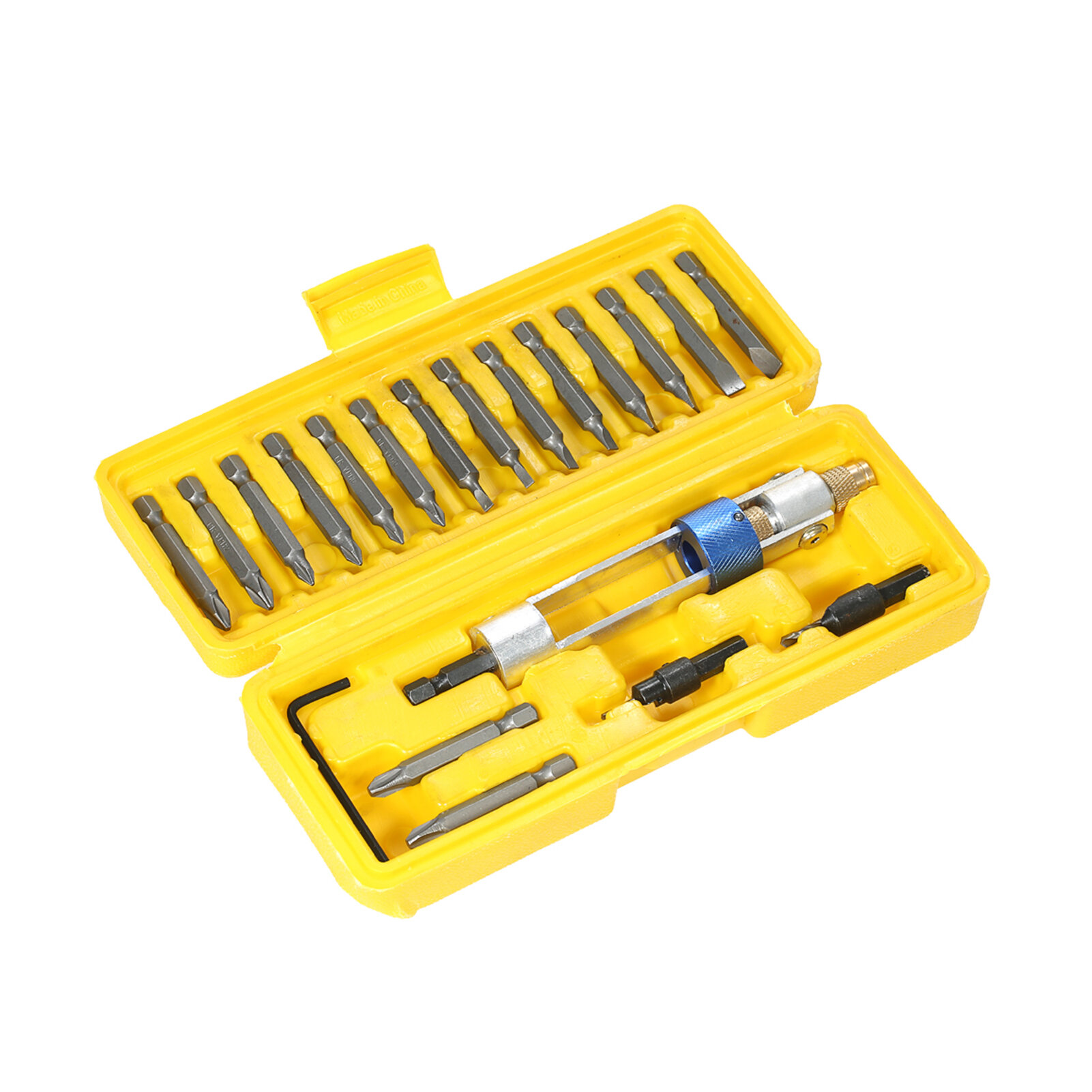 20шт Сверло-Биты Набор Инструментов Для Ручной Работы Двухцелевого Использования Шуруповертные Биты Для Электрического Дрели Цвет: Серебристый Материал: Хром-Ванадиевая Сталь Включает: 1 Дривер, 8 Филлипс-Битов (2 each: PH0, PH1, PH2, PH3), 8 Плоских