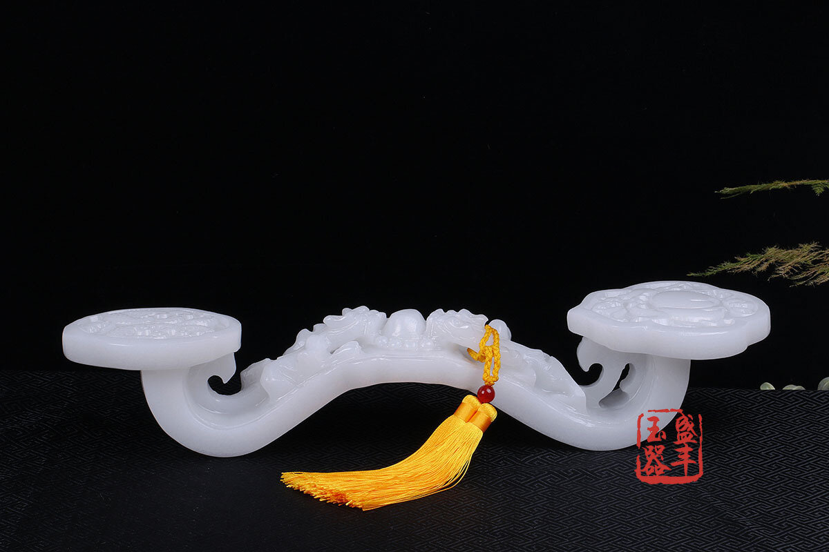 Натуральный афганский белый нефритовый пиксиу руйи орнамент для дома и офиса, декоративный подарок из нефрита