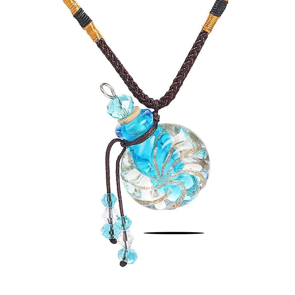 Аромакулон для эфирных масел на шею, кулон на цепочке/Бутылки с духами и эфирным маслом