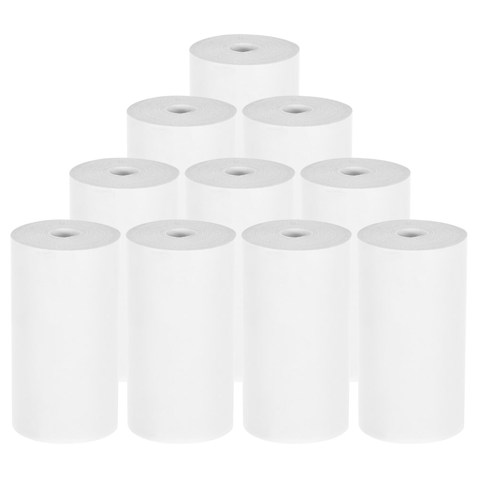 10 штук рулонов термокнижной бумаги для чеков 57*25мм для печати чеков на кассовых регистраторах POS-принтерах Peripage Poooli Paperang фотопринтерах белого цвета