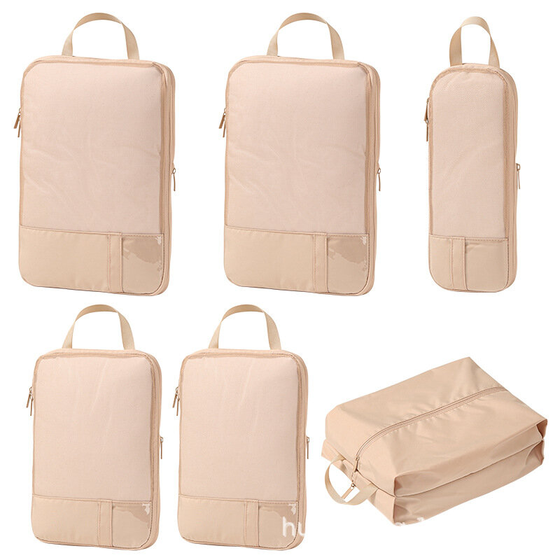 Набор из шести компрессионных сумок для путешествий T400 из оксфордской ткани, удобные сумки для хранения, дорожные сумки