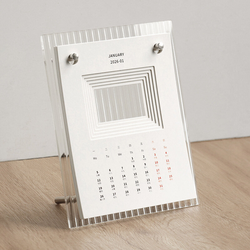 Календарь из массива дерева, индивидуальный настольный орнамент, настольный календарь 2026 года, индивидуальный ежемесячный календарь, индивидуальный еженедельный календарь, корпоративный офисный маленький подарок