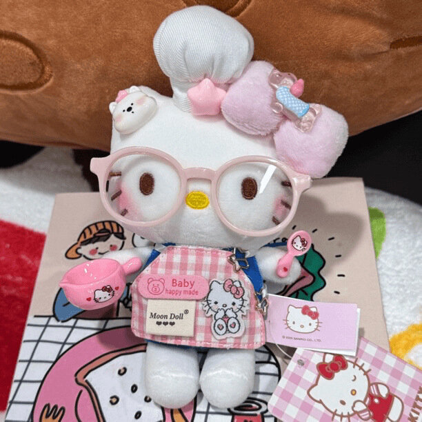 [Аутентичный] Подвеска для ключей Chef Kitty, милый плюшевый кукла, креативный подарок для лучшего друга