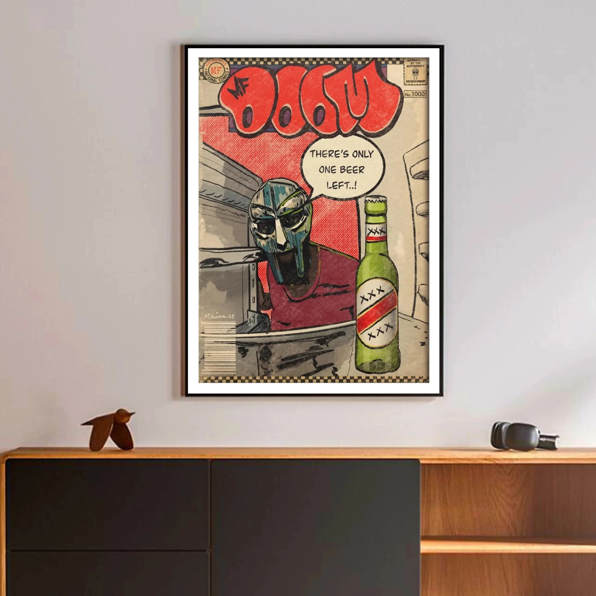 Картина на холсте MF Doom, 20x30см, цвет I, без рамки — фото 1
