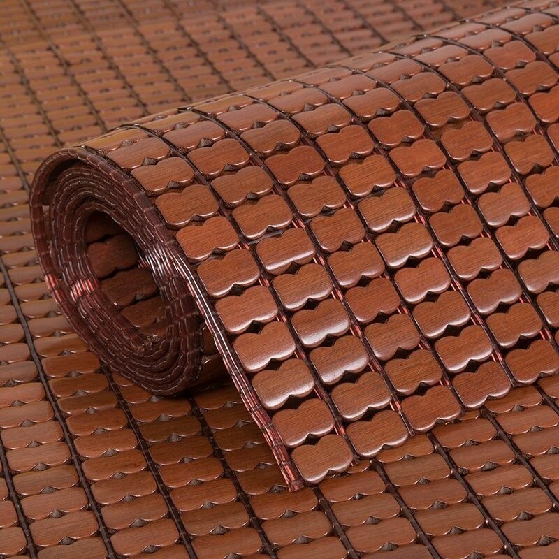 Новый летний мат для маджонга, охлаждающий мат для дивана, подушка из бамбуковых ломтиков, нескользящий мат, красный деревянный бамбуковый охлаждающий мат