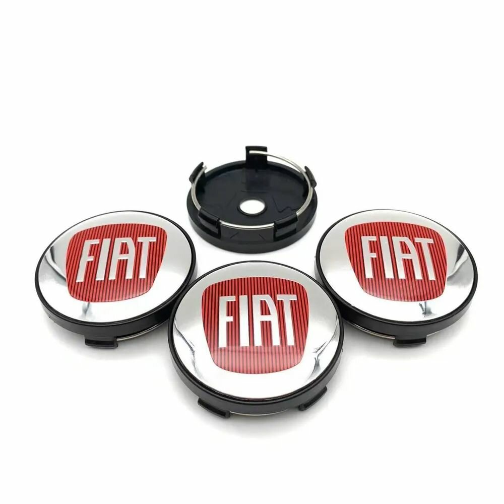 Пылезащитные колпаки для легкосплавных дисков фиат /Колпачки на диски FIAT 60/56/10, комплект из 4 штук