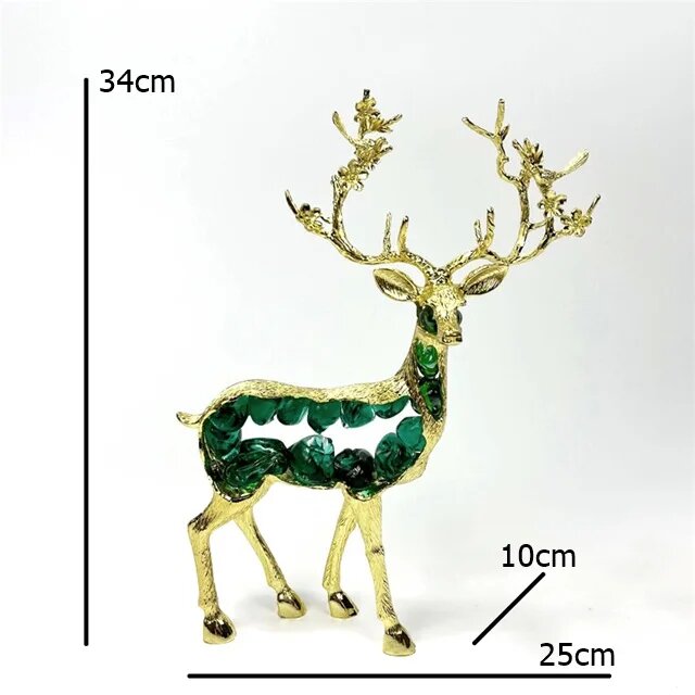 Статуя оленей из металла ZHENGHAN многоцветная Standing
