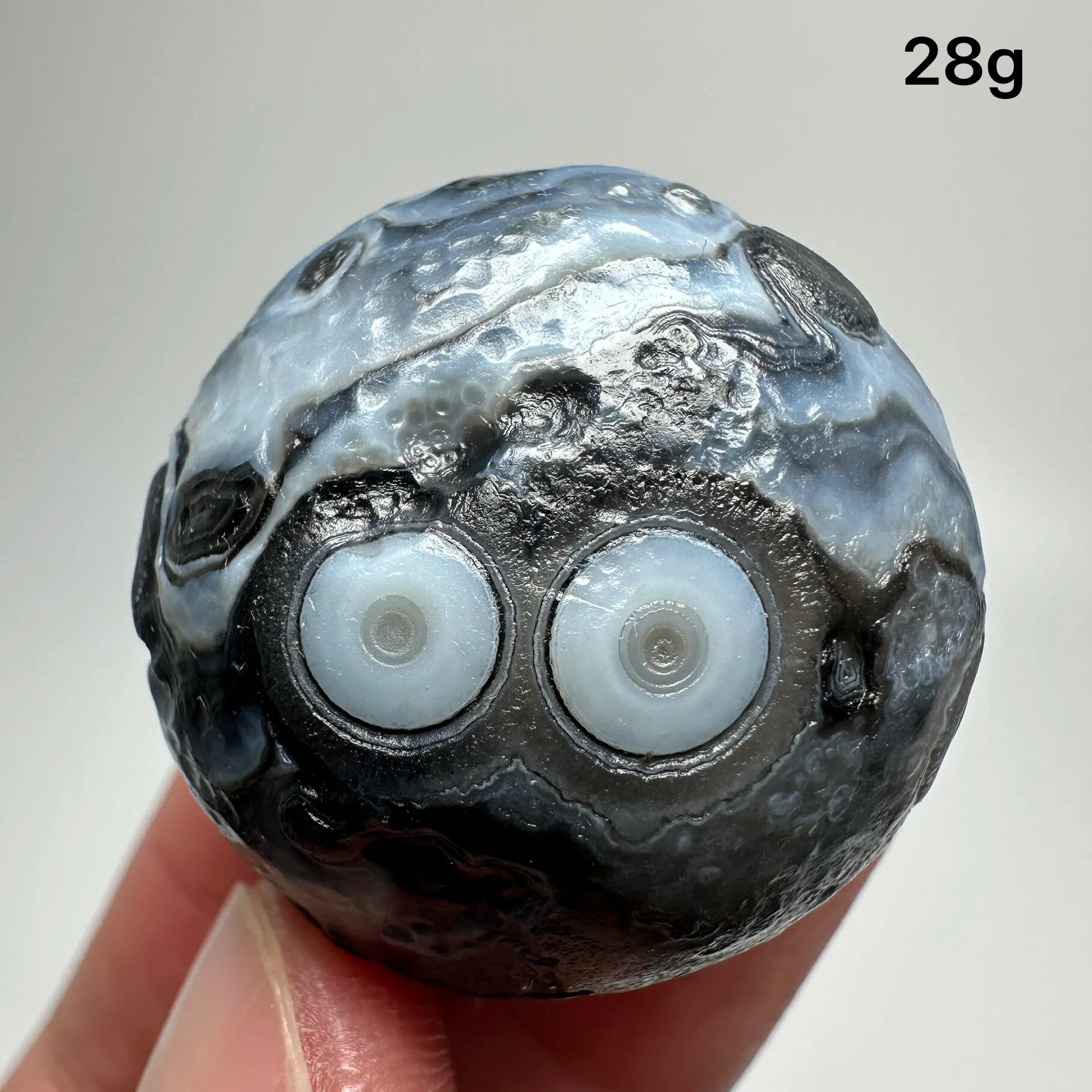 Черный сардоникс агат Алса Гоби глаз