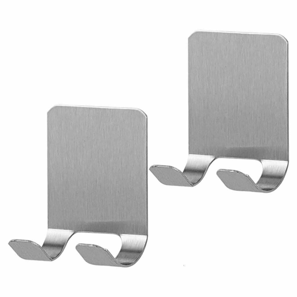 Держатель для бритвенных станков из нержавеющей стали с клейкой основой, Серебро