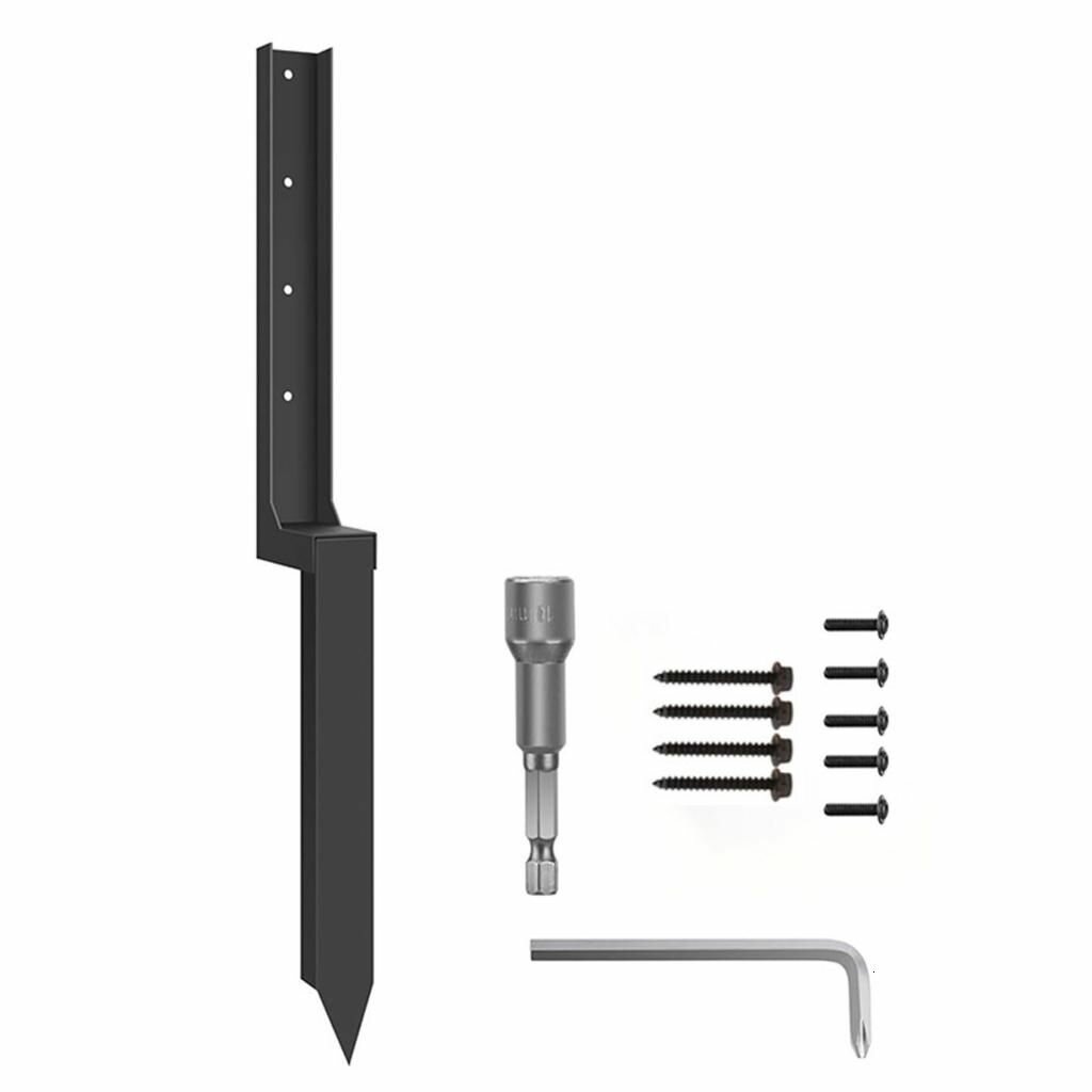 Ремонтные комплекты для забора, усиленные металлические опоры, прочные шипы для быстрого ремонта наклонных столбов, 1 комплект