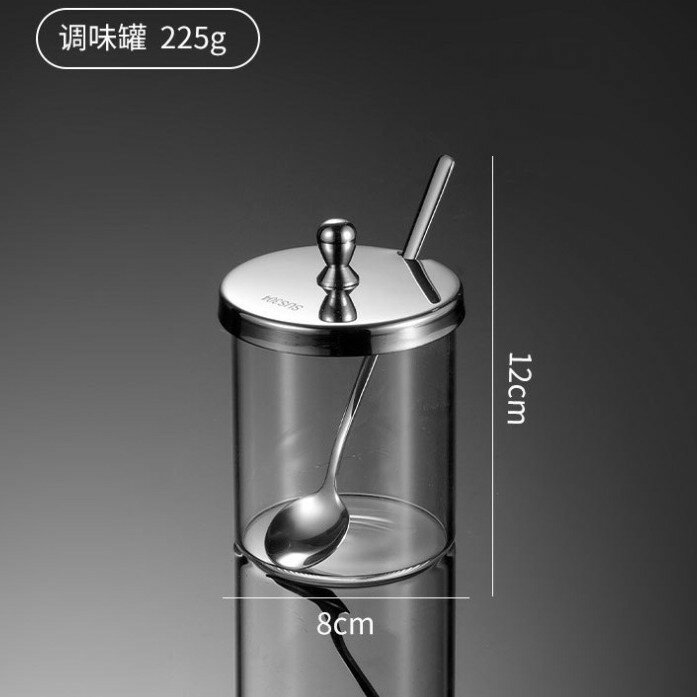 Набор для приправ из нержавеющей стали 304, домашний кухонный набор для приправ, полный набор стеклянных банок для приправ