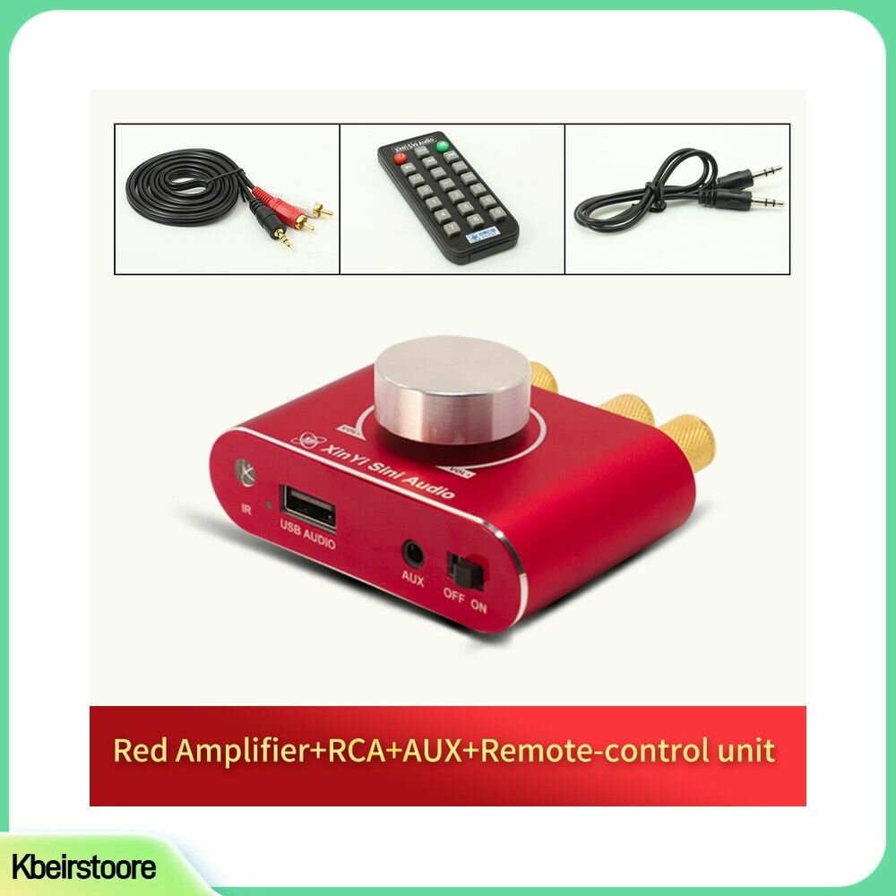 Беспроводной усилитель мощности 50Вт+50Вт, BT 5.1, портативный, для автомобиля и дома