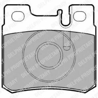Колодки тормозные DELPHI LP946 задние MERCEDES W124 2.0-3.0 D, TD 84-95 - W210 2.0, 2.3, 2.2 D-3.0 D 95-97