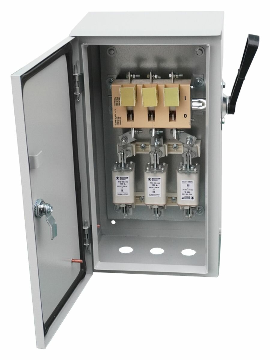 Ящик силовой Электротехник уличный, степень защиты IP54, на 100 А, с установленным предохранителем ПН-2