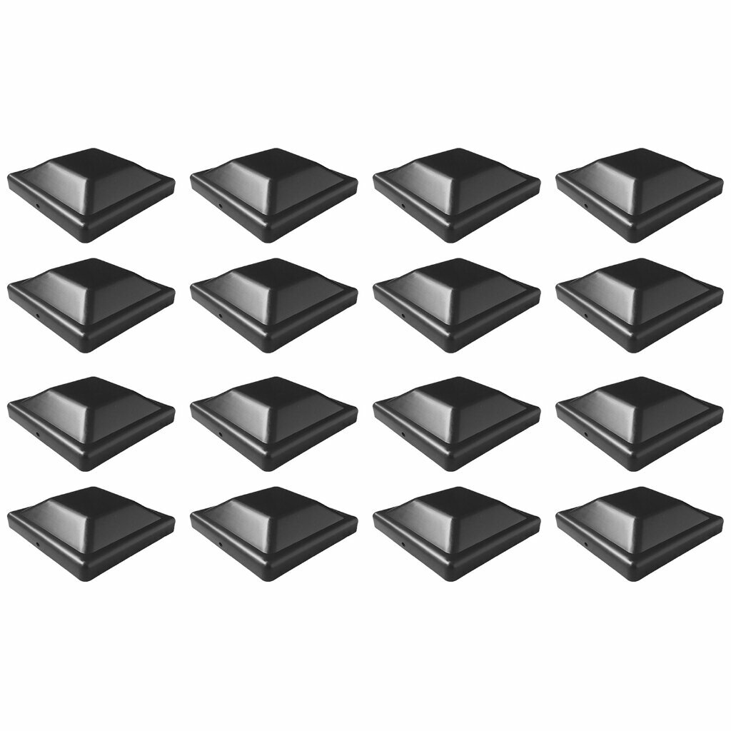 Набор из 16 элегантных черных пластиковых заглушек для столбов забора. Практичные черные пластиковые заглушки для деревянных колонн для наружного применения.