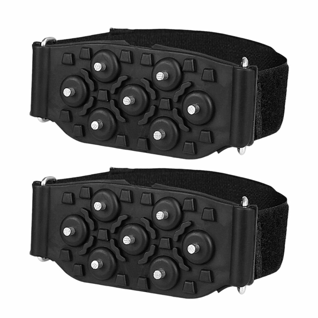 Портативные 7 Зубчатые Противоскользящие Ледяные Когти Регулируемые для размера обуви 30-45 Легкие Безопасные захваты для зимних пеших прогулок Катания на лыжах