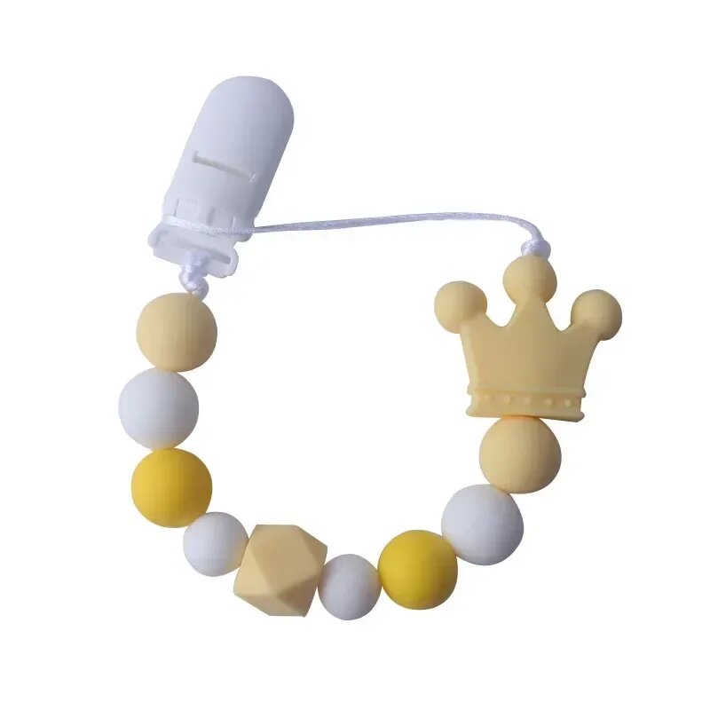 Силиконовая цепочка для пустышки Baby Pacifier Chain Желтый
