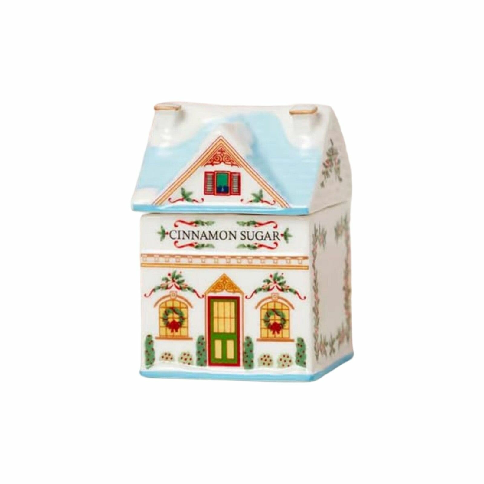 Декоративные банки в виде заснеженных деревенских домиков кухонный органайзер