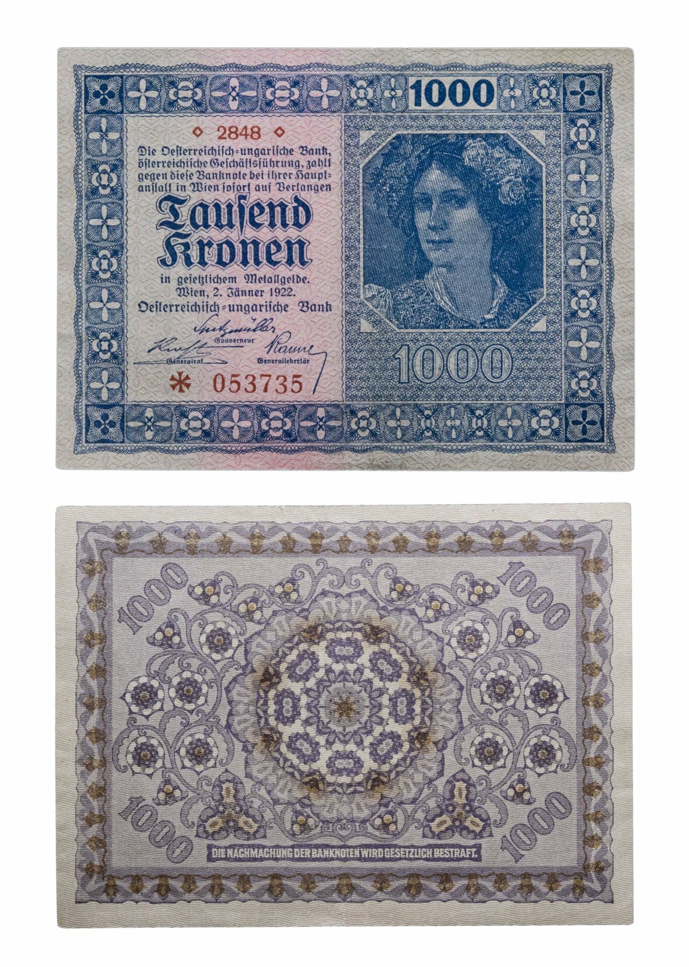 Австрия 1000 крон 1922