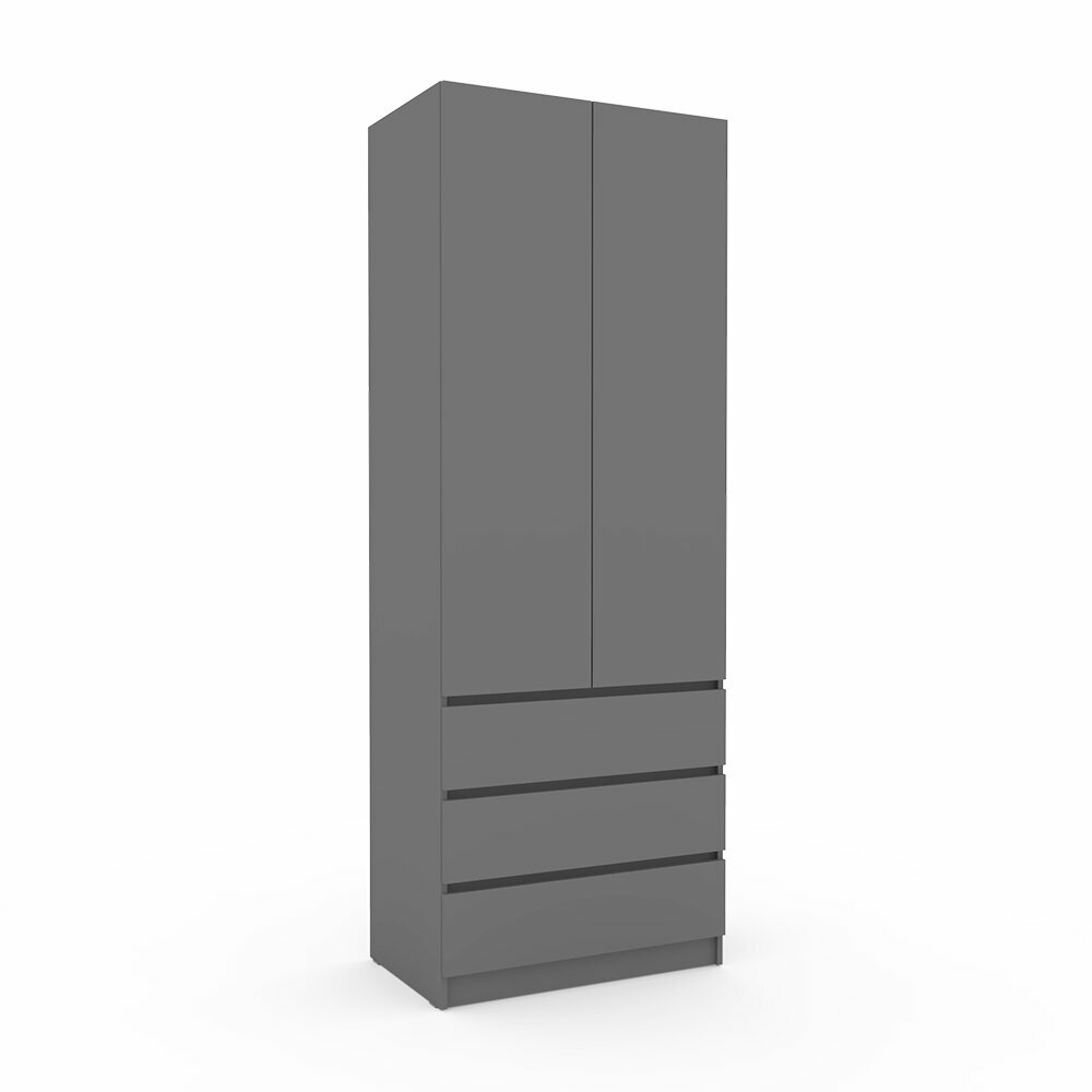Шкаф распашной КарИВи 80.1 80x220 Темно-серый
