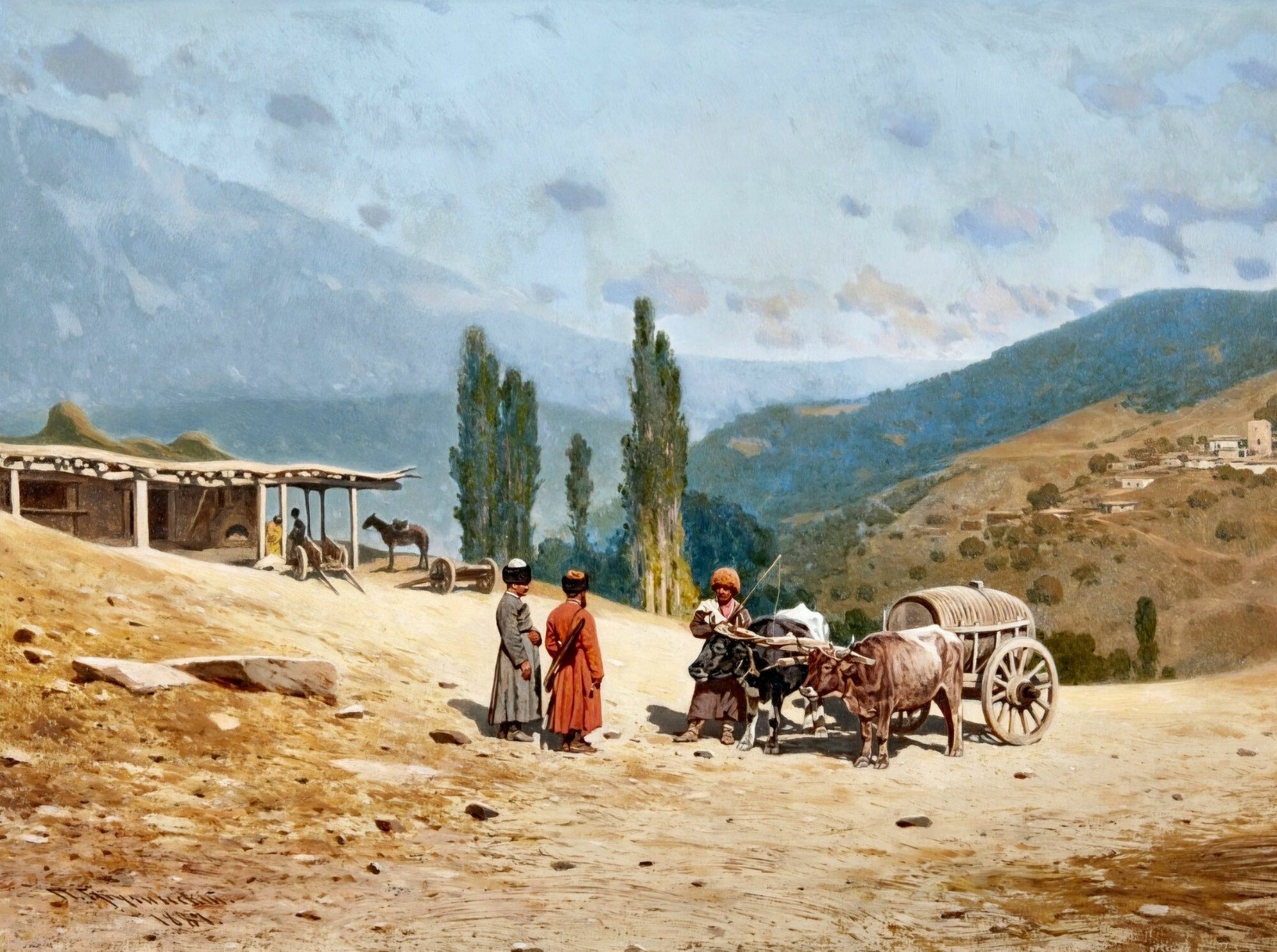 Картина Грузинского Петра Грузинский пейзаж 80х60 см