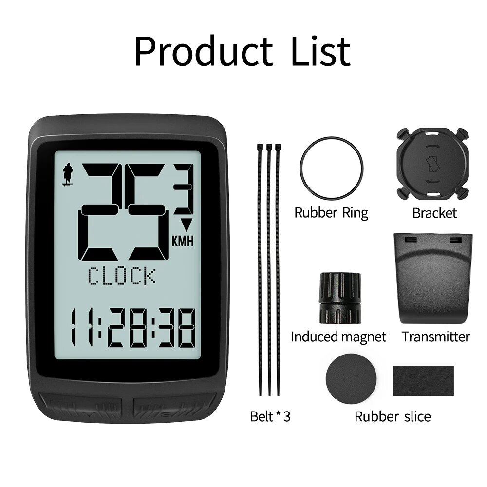 Велокомпьютер Bikevee беспроводной, Color: 1504-A