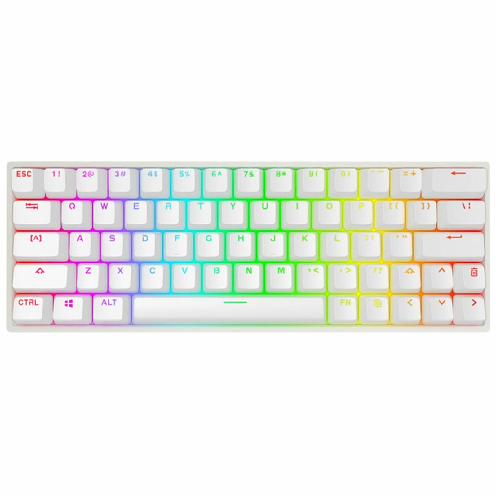 GK64 клавиатура Gateron Optical Switches Lighting ABS -клавиш программируется