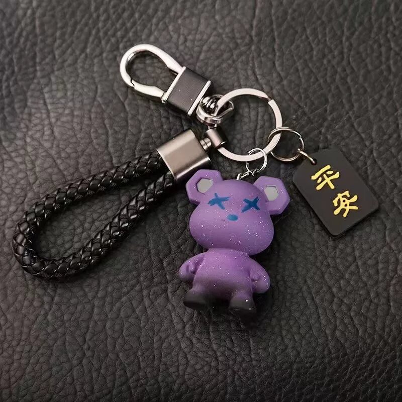 Мужские и женские брелоки для ключей, латунные брелоки с двенадцатью знаками зодиака, подвески ручной работы,