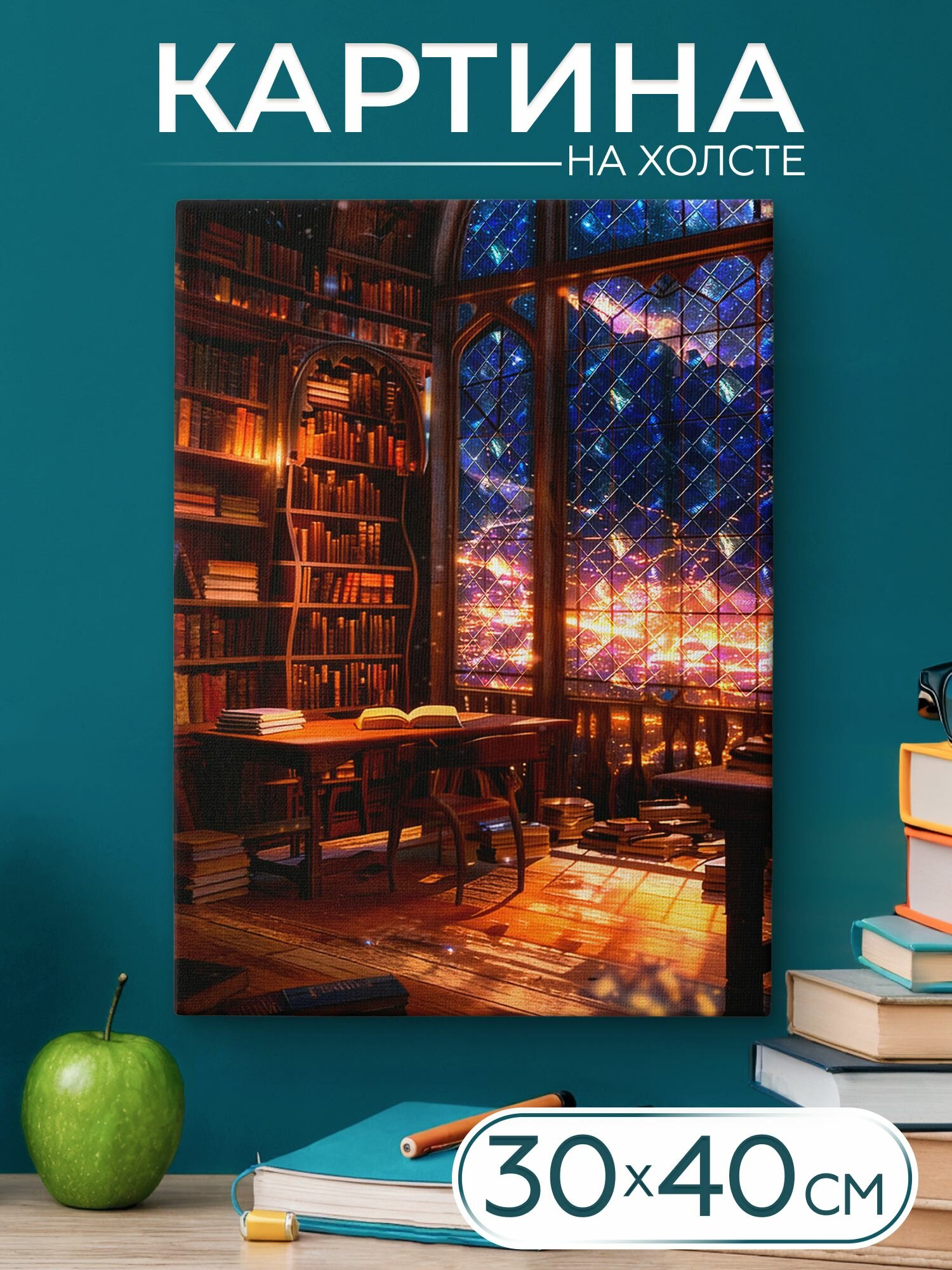 Картина на стену интерьерная книги
