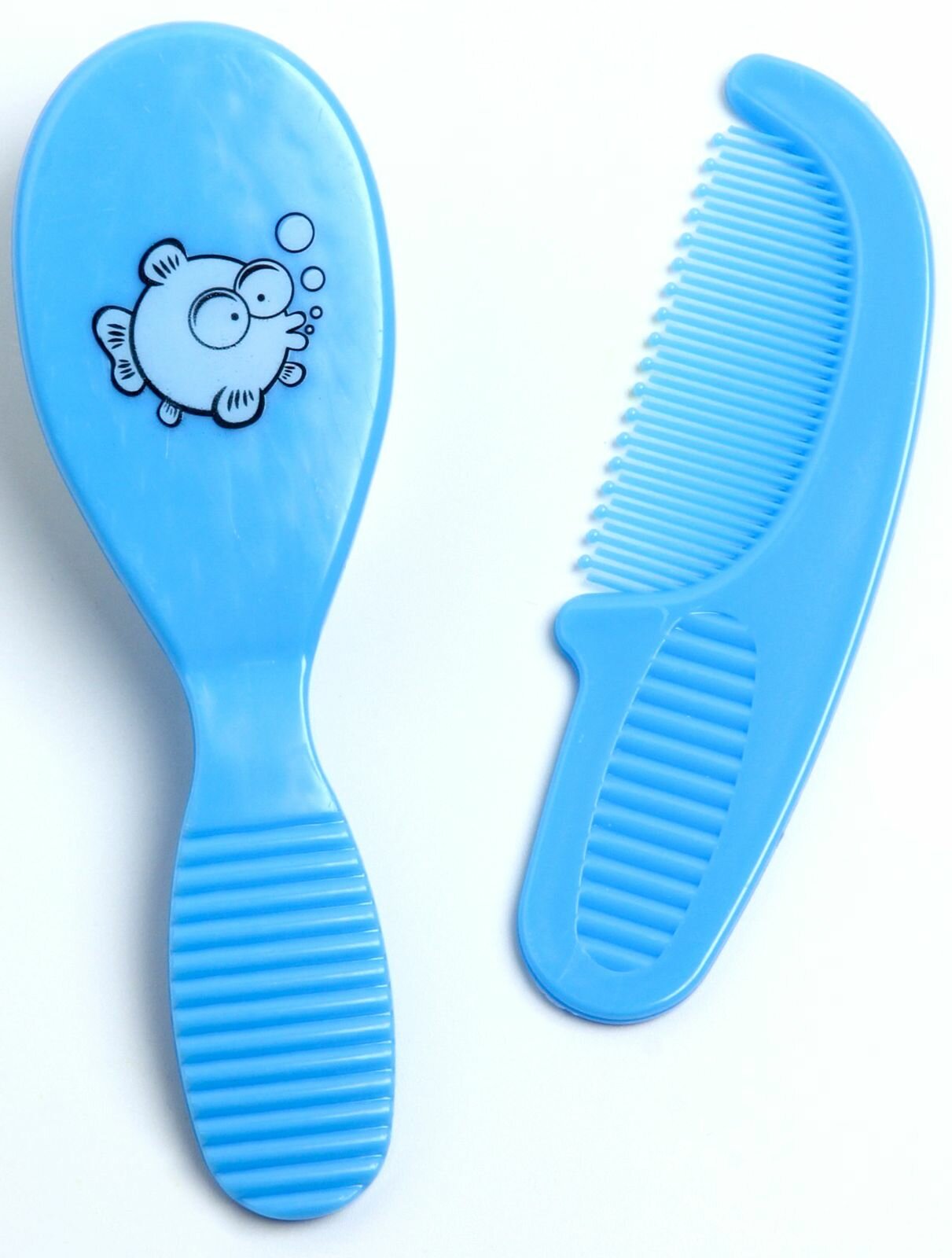 Набор расчесок из 2 штук для волос, детская массажная щётка и расческа-гребешок для новорожденных и малышей, цвета микс