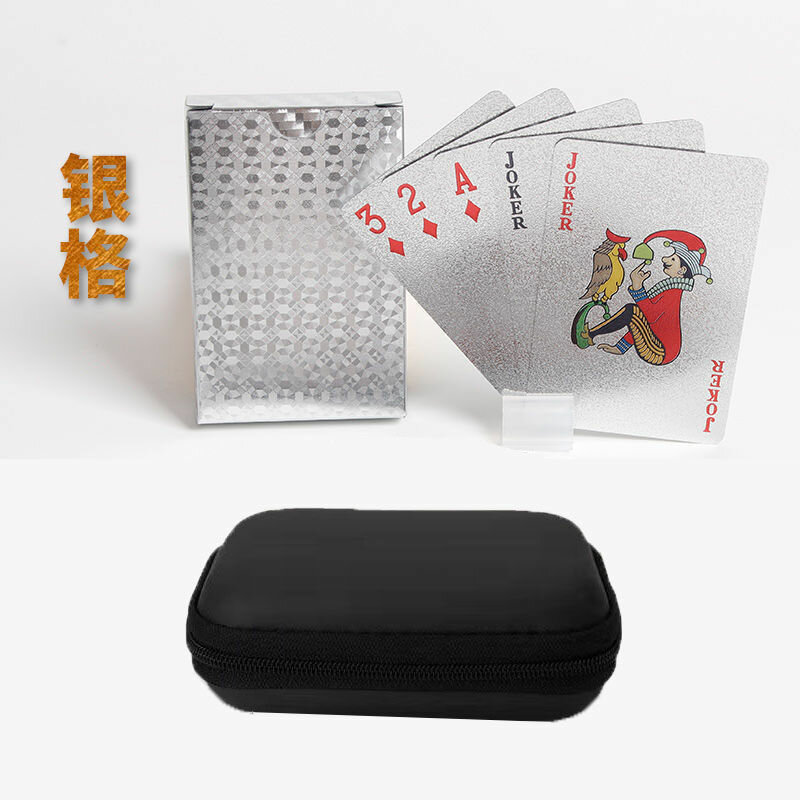 Золотые покерные карты, моющиеся, долговечные, золотая фольга, подарок для покера, пластиковые PVC, бридж, маджонг, внешняя торговля