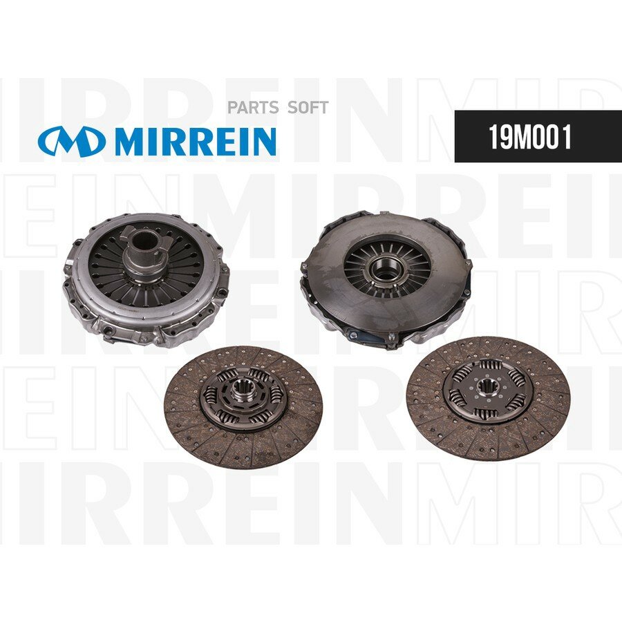 Комплект сцепления D=430,10N IVECO от официального дистрибьютора, MIRREIN, артикул 19M001