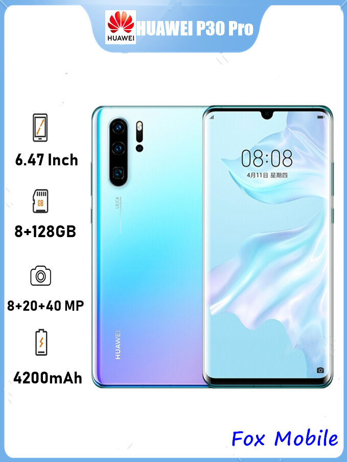 Смартфоны Hua wei P30 Pro 8+128 ГБ Global поддержка NFC Google Мобильные телефоны