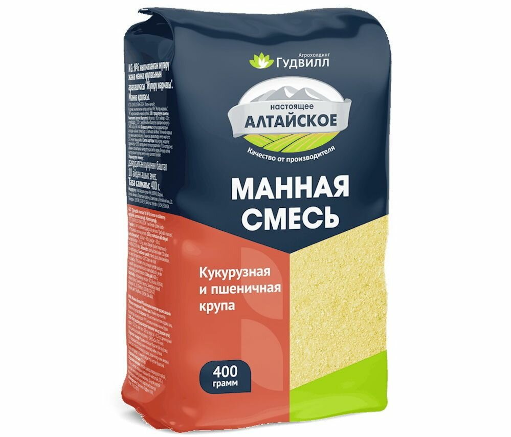 Смесь алтайское манная кукурузная и пшеничная крупа 400г