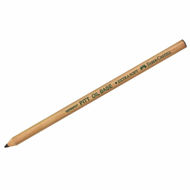 Карандаш пастельный масляный FABER-CASTELL "Pitt Oil Base", extra soft, черный, очень мягкий