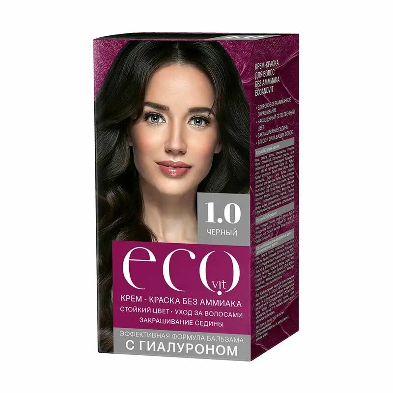 Крем-краска для волос Color Luxury , ECOVIT для окрашивания и тонирования в домашних условиях.
