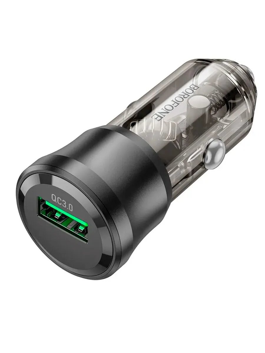 Автомобильное зарядное устройство Borofone BZ23, 18W QC3.0, черный / быстрая зарядка в прикуриватель