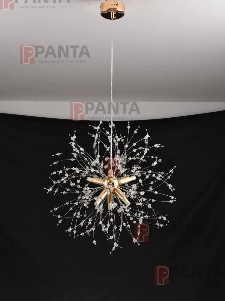 Люстра подвесная PANTA, G9*6, трехцветный свет, мощность 30Вт, диаметр 400мм — фото 1