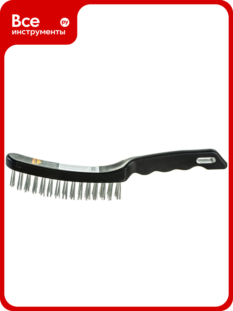 Щетка SPARTA 4-рядная металлическая с пластмассовой ручкой// 748665
