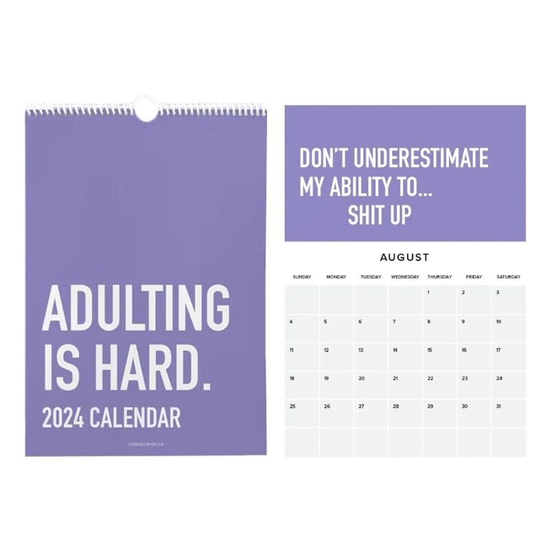 Практичный Настенный календарь на 2024 год Идеальный подарок для Друга Семьи Ежемесячный Календарь