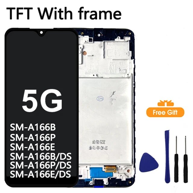 AMOLED дисплей для Samsung Galaxy A16 4G 5G ЖК-дисплей с цифровым преобразователем 5G TFT With Frame