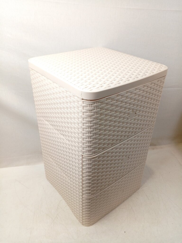 Комод альтернатива М2429 Плетенка 3-х секцион. (сл.кость) (1464352)