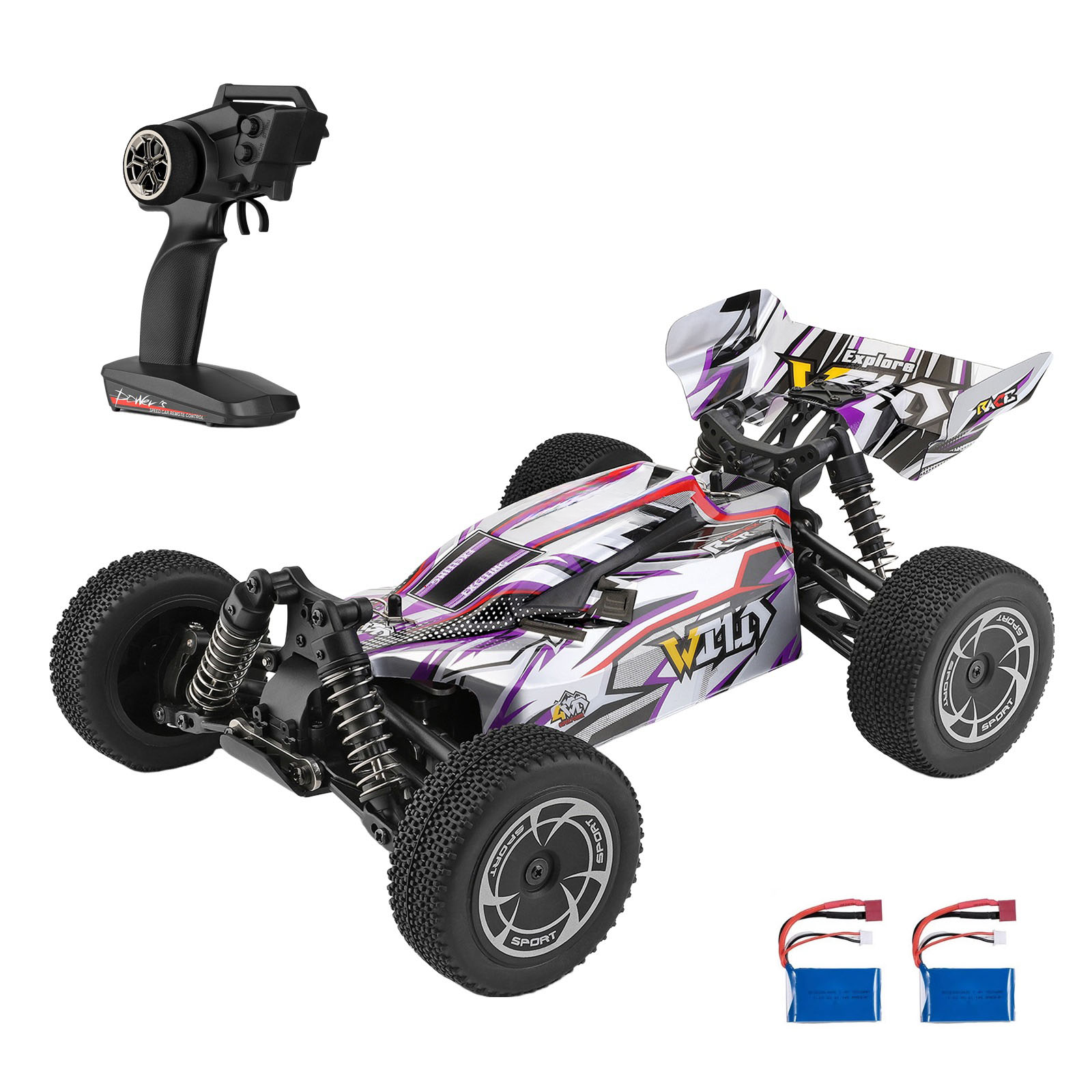 Wltoys XKS 144016 1/14 Радиоуправляемая машина 35 км/ч Высокоскоростной гоночный автомобиль 1500 мАч Батарея 2.4 ГГц Радиоуправление 4WD Внедорожный автомобиль Подходит для всех типов местности Подарки для детей и взрослых