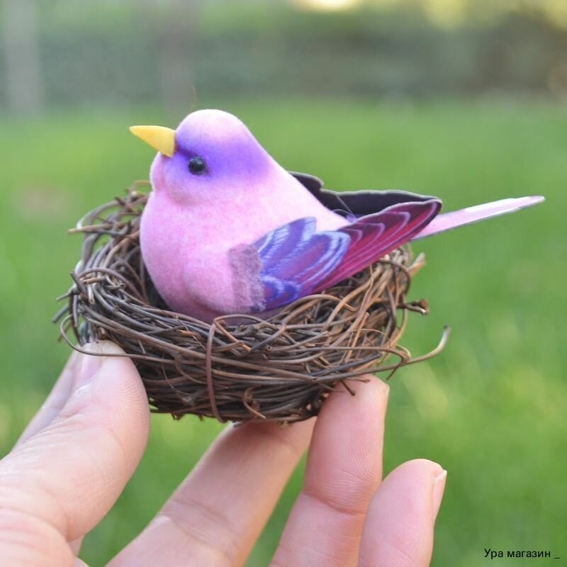 Украшение птичка из пенопласта для дома и сада