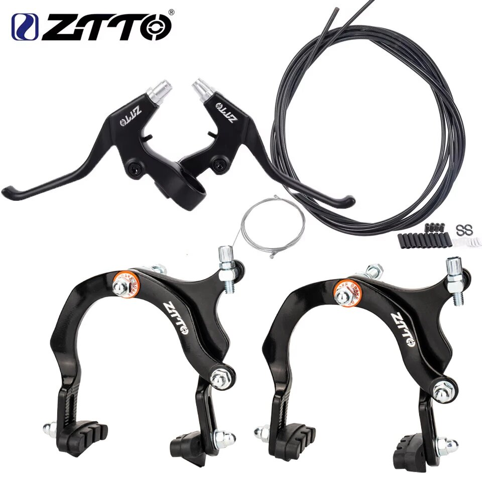 ZTTO 1 комплект велосипедных тормозов, длинные Ручные плоскогубцы, тормозные суппорты C, тормозной боковой Тяговый суппорт с тормозными колодками для прогулочного велосипеда